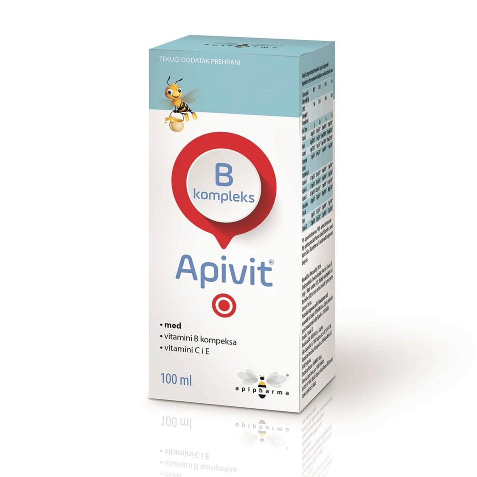 B-kompleks sirup Apivit 100ml - Pharmeria.hr