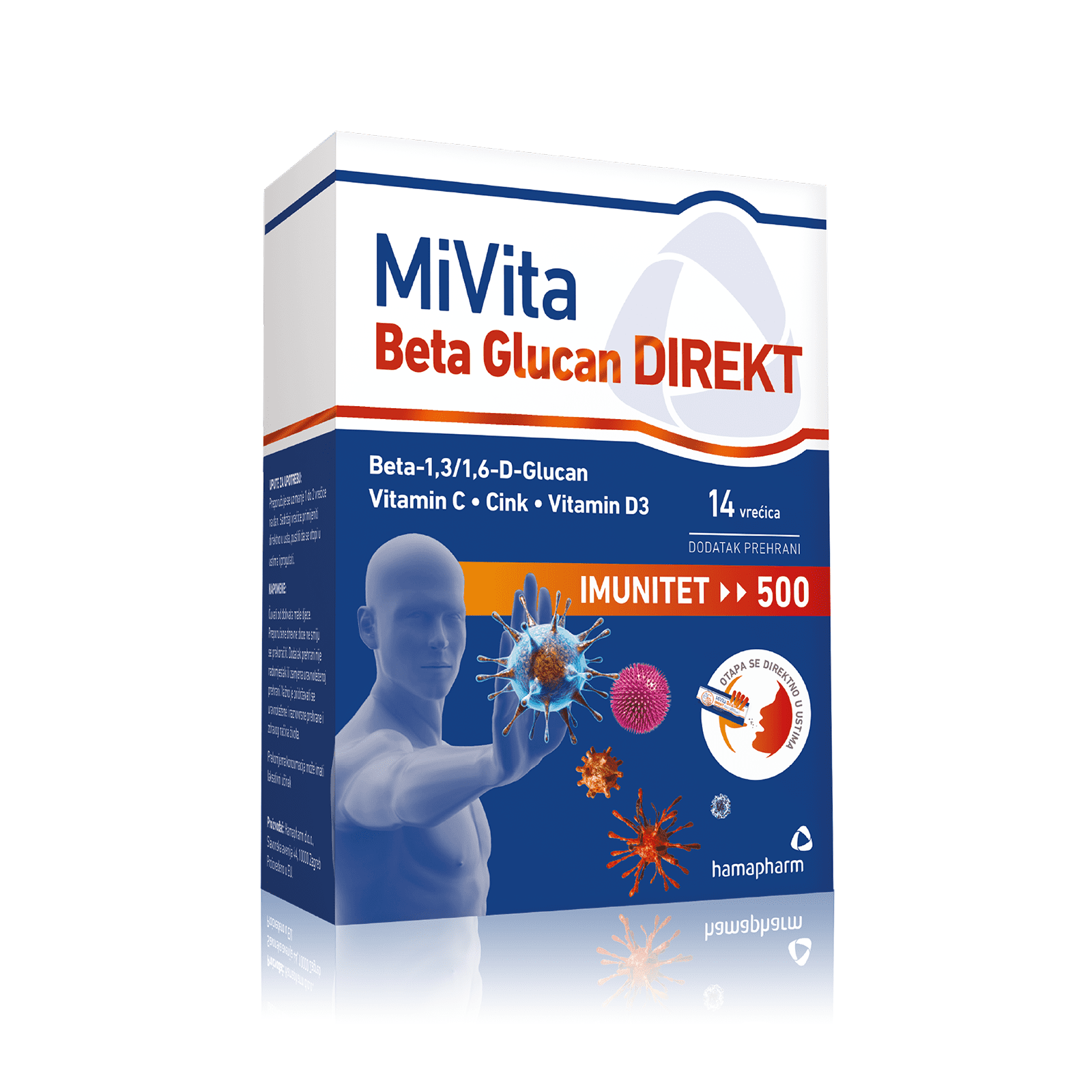 MiVita Beta Glukan Direkt 14 vrećica - Pharmeria.hr