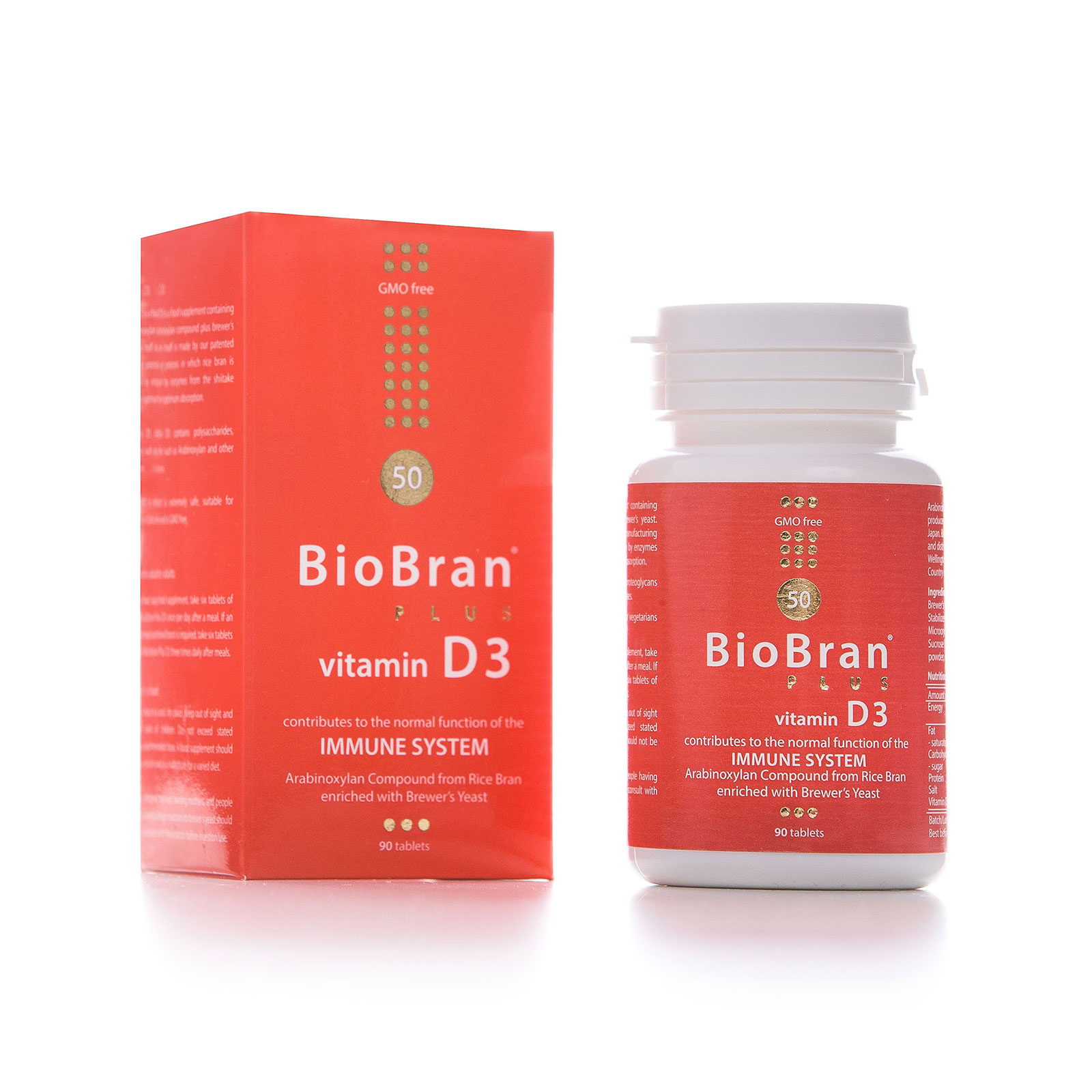 BioBran PLUS vitamin D3 90 tableta - Pharmeria.hr