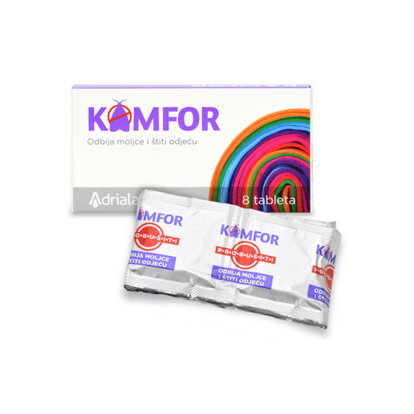 Tablete za odbijanje moljaca Kamfor 8x2g - Pharmeria.hr