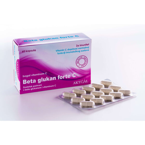 Beta glukan Forte s vitaminom C Aktival 30 kapsula - Pharmeria.hr